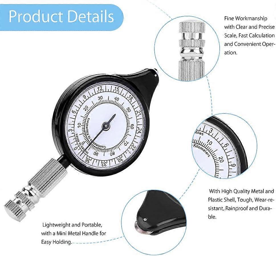 Outdoor Map Measurer, Portable Aluminium Alloy Mini Map Measurer Wheel ...