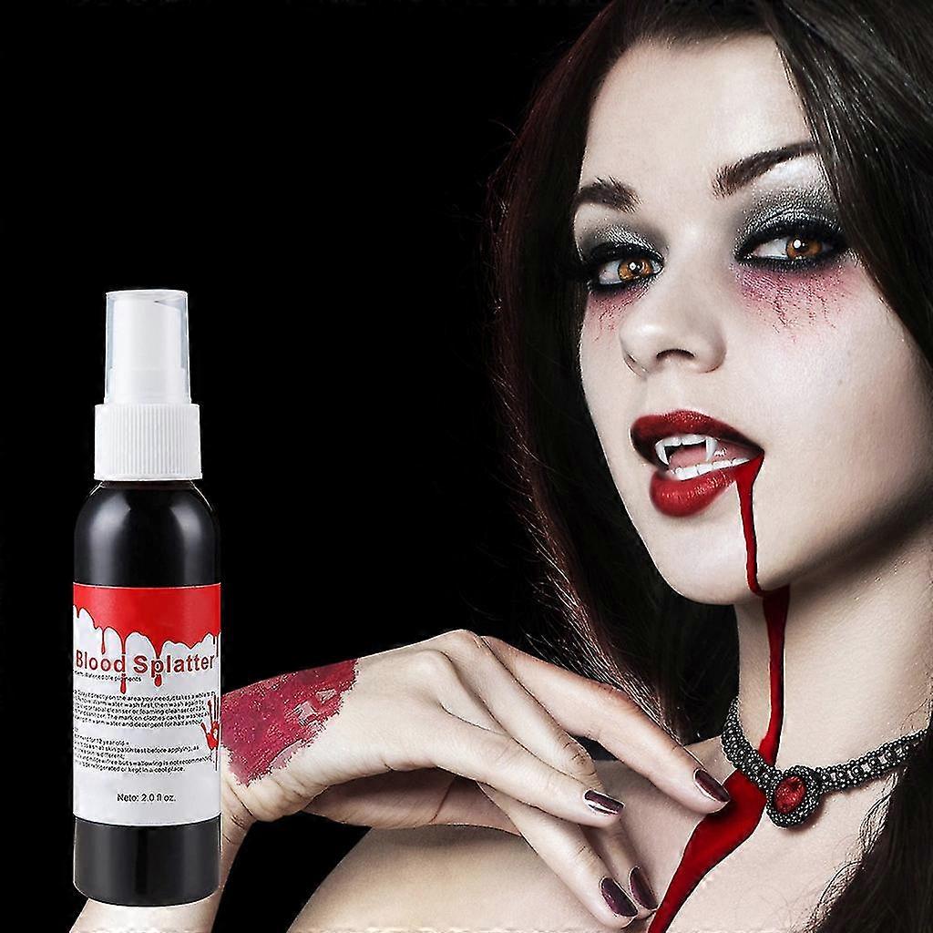 Halloween Fake Blood Spray 60ml Bloody Mary Makeup Splatter Fortheater ...