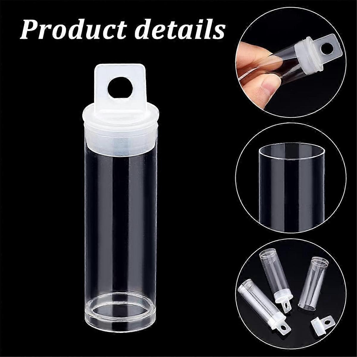 30pcs Clear Tube Bead Containers, Plastic Storage Tubes with Caps ...