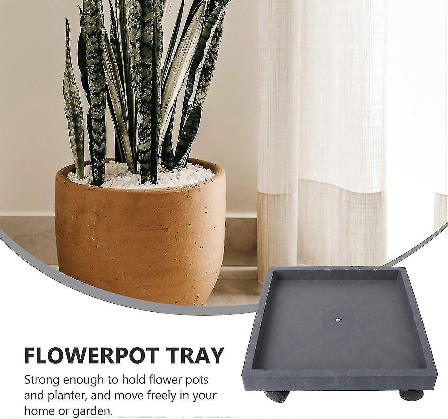 Square Flower Pot Stand With Wheels Flower Pot Caster Wheels Heavy Duty ...