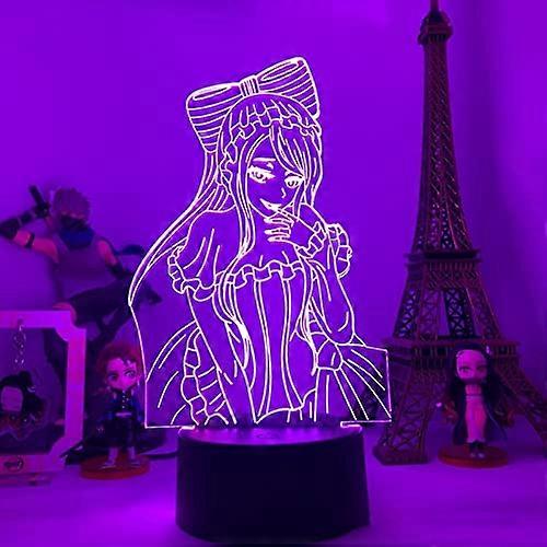 Anime Overlord Figure Model LED Night Light Albedo Action Figures 3D ...