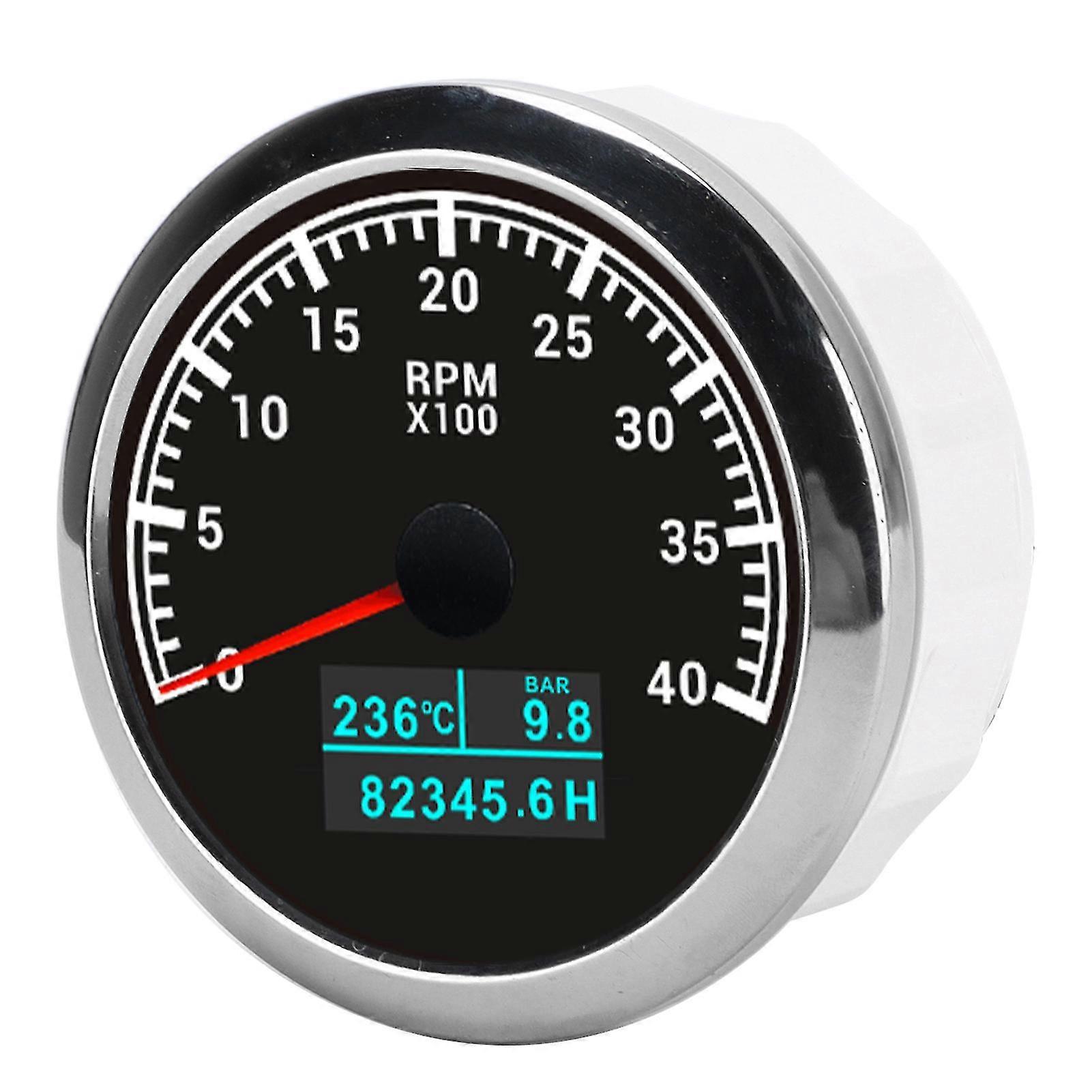 Pointer Tachometer 3 in 1 RPM IP67 Multifunction Water Temp Oil ...