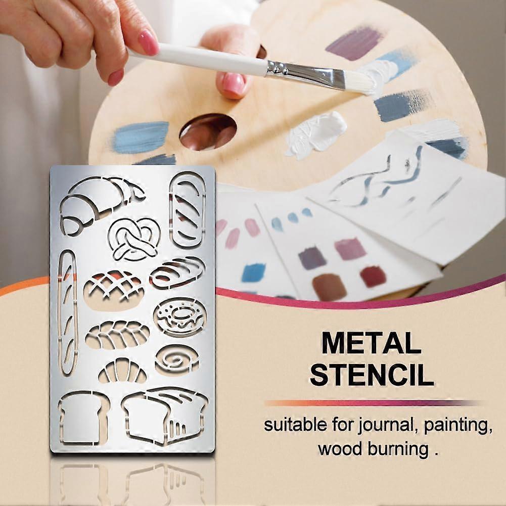 Bread Metal Stencil Baguette Toast Bread Croissants Stencil 47inch ...