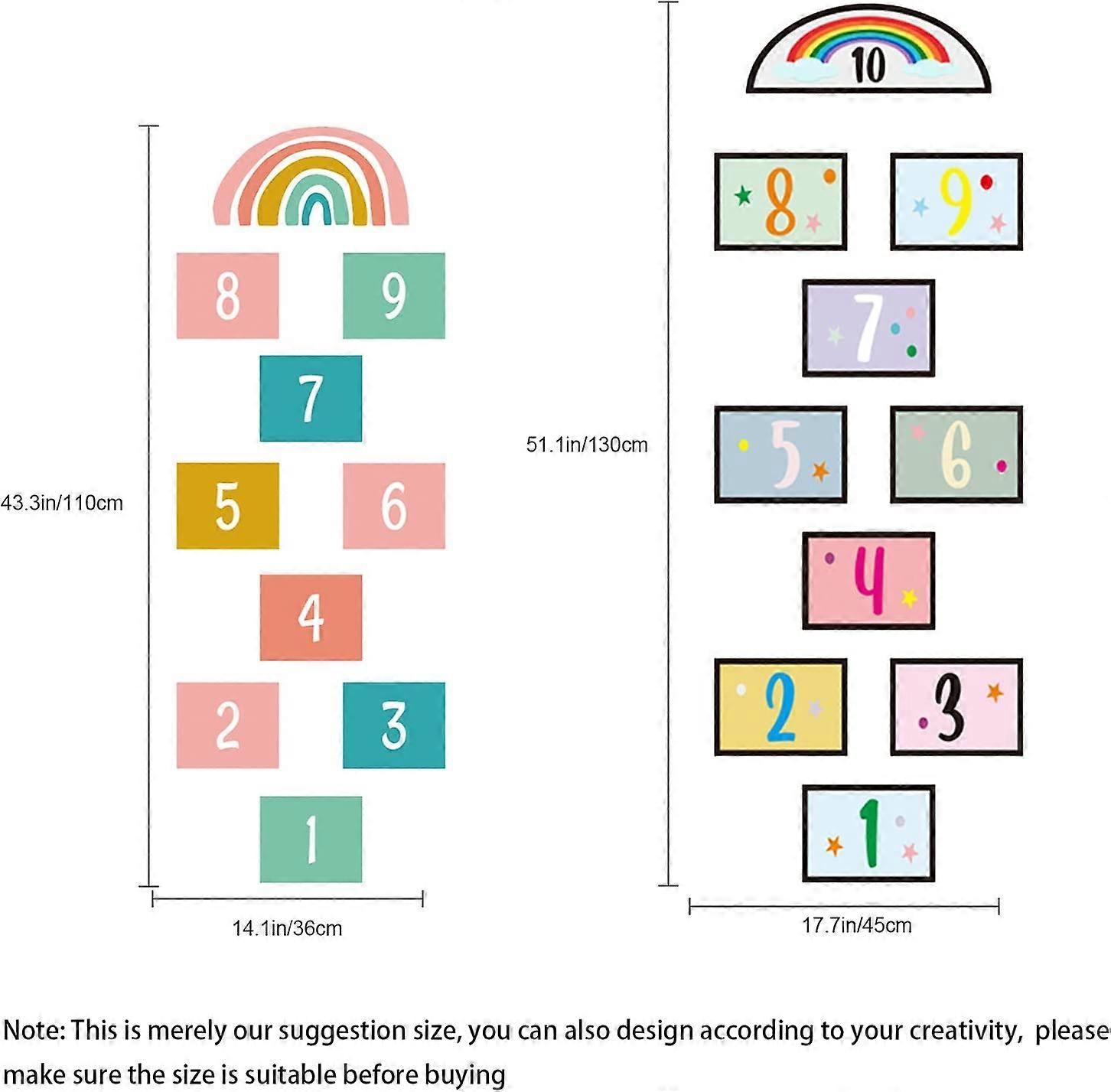 20Pcs Funny Number Hopscotch Game Floor Stickers, UBIUO Creative ...