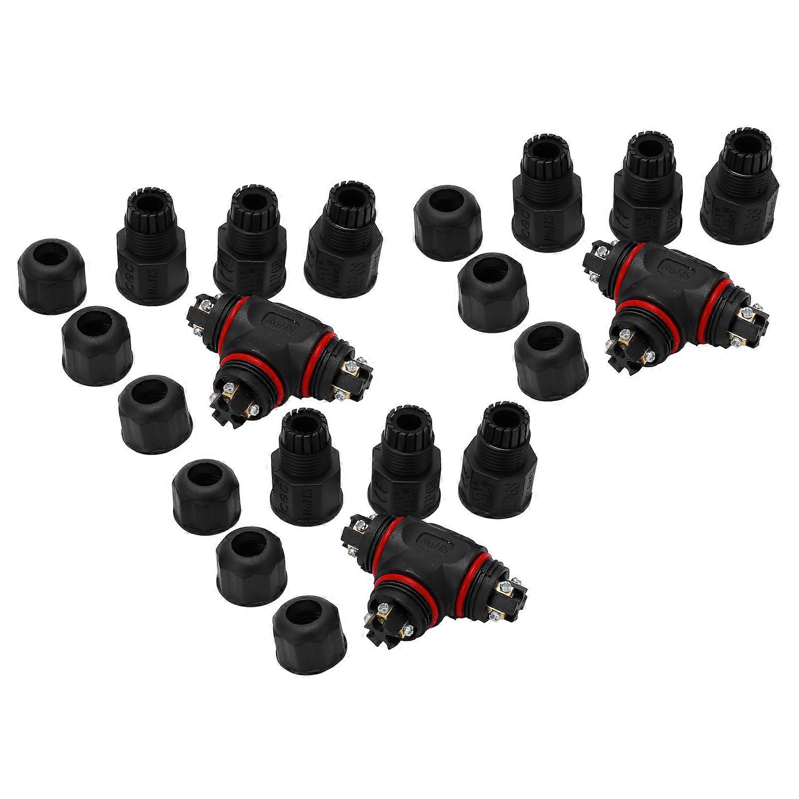 3Pcs Waterproof 3 Way Wire Connector 4 Core Junction Box Outdoor ...