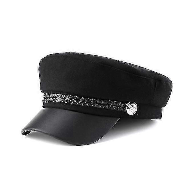 Chauffeur Top Cap Black Beret Driver Costume Hat Fancy Dress Octagonal ...