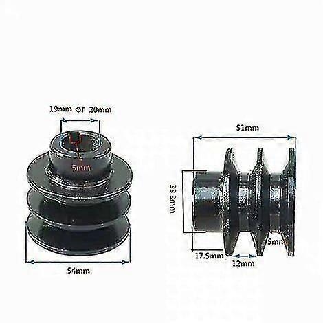 Double Groove V Belt Pulley - 20mm Id, Fits Various Engines (color ...