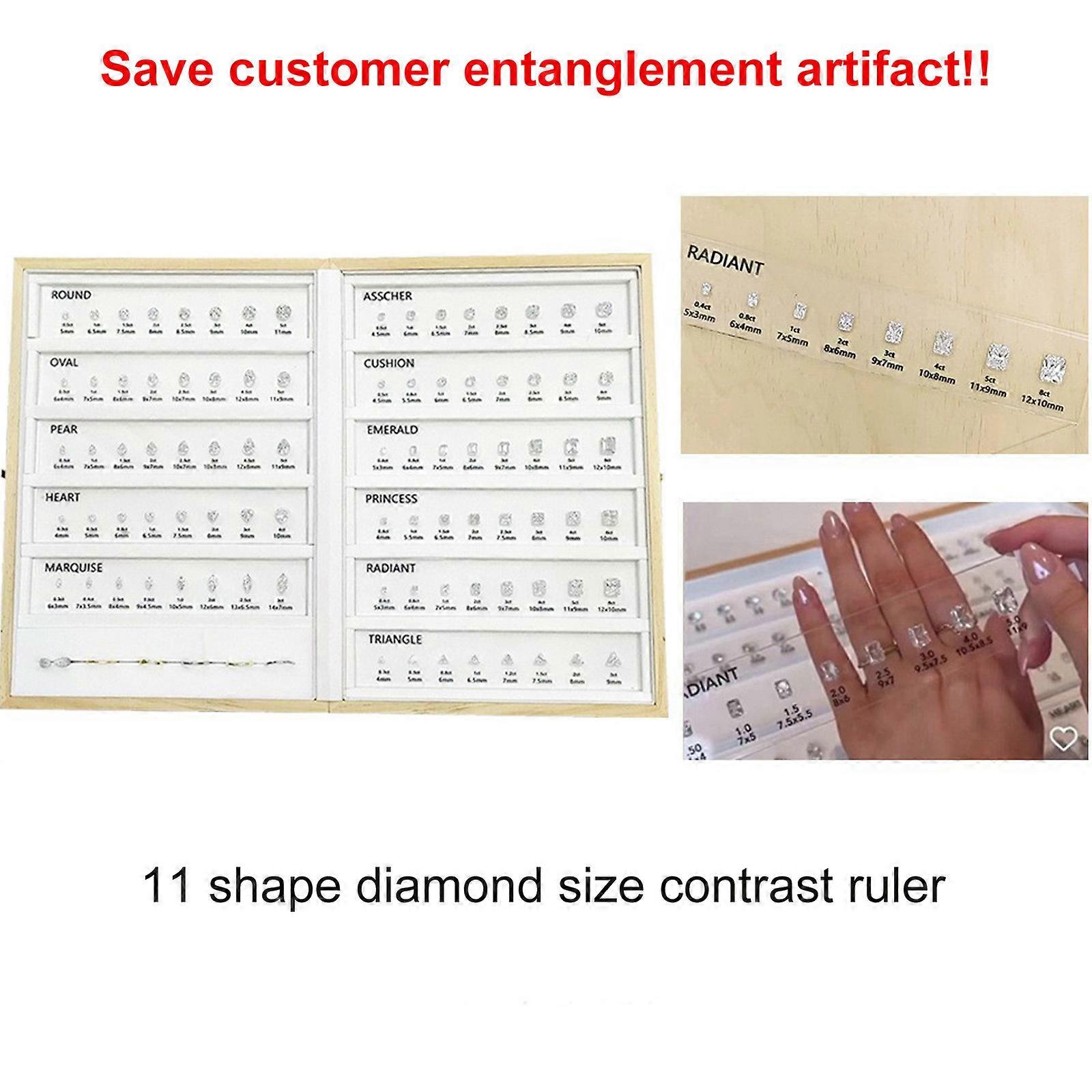 Customizable Rings Size Reference Chart Featuring Cubic Zirconia ...