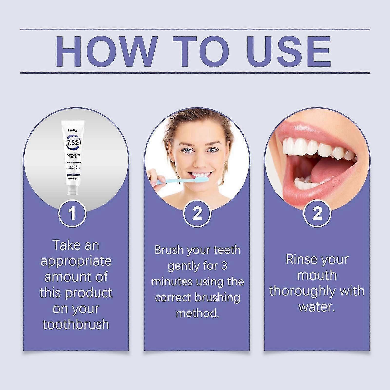 Hydroxyapatite Toothpaste for Advanced Enamel Protection, Gentle and ...