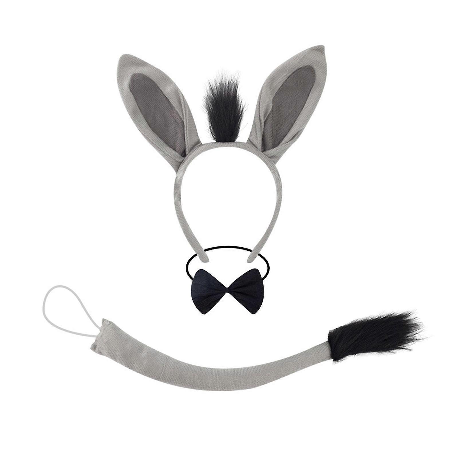 Kids Donkey Costume Accessories Donkey Ear Headband Donkey Tail Nose ...