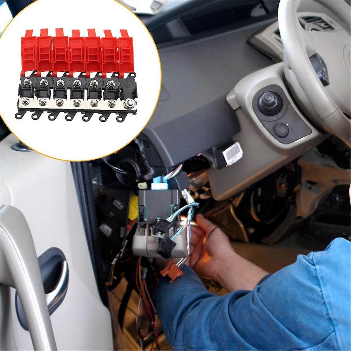 6 Way Distribution Block Car Midi Fuse Box Block Holder 200A Bolt on ...