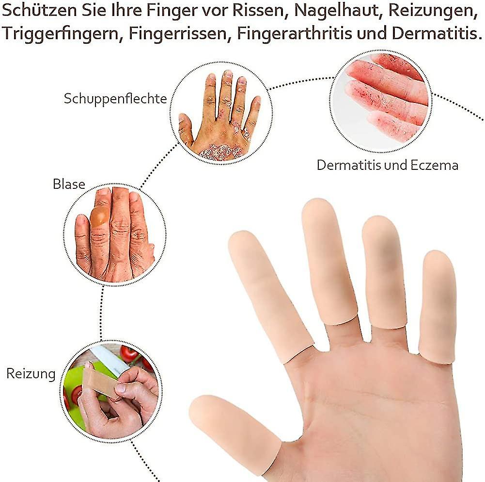 20 Pieces Finger Protection Silicone Gel Finger Cots Thumb Protection ...