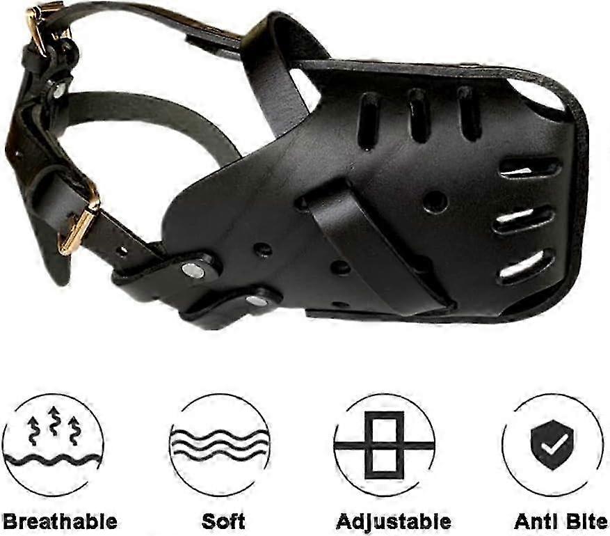 German Shepherd Malinois Muzzle, Leather Mouth Guard for Biting ...
