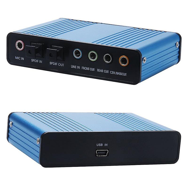 Usb 6 Channel 5.1 / 7.1 Surround External Sound Card Pc Laptop Desktop ...