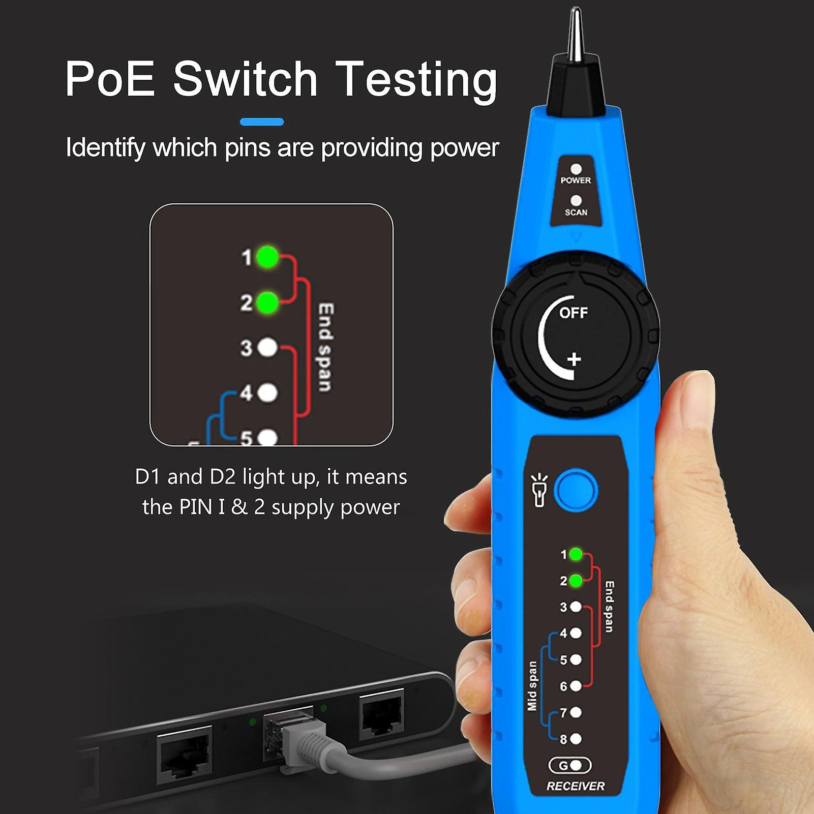 Noyafa Nf-810 Network Cable Tester Kit Multi Function Wire Tracker ...