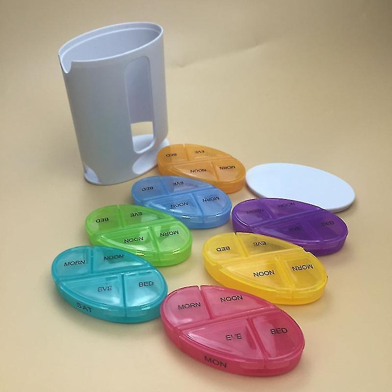 Weekly Pill Organizer 4 Times A Day, Large Pill Box 7 Day, Daily Pill ...