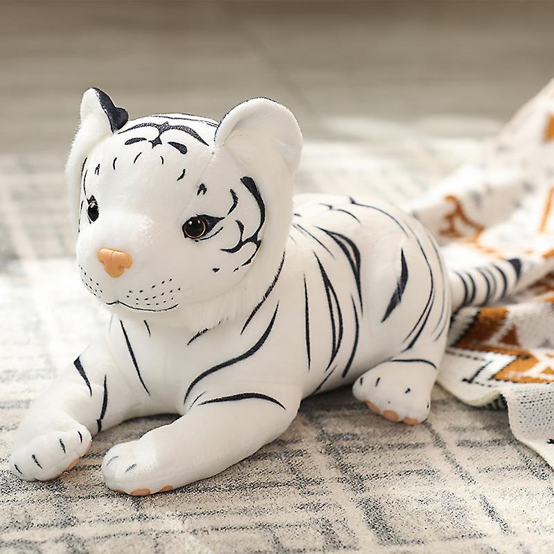 28-39cm Simulation Baby Tiger Plush Toy Stuffed Soft Wild Animal Forest Lying Tiger Pillow Dolls ...