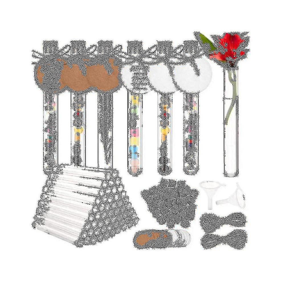 60 Pcs Test Tube With Cork, 16x150mm(20ml), Plastic Test Tubes With ...