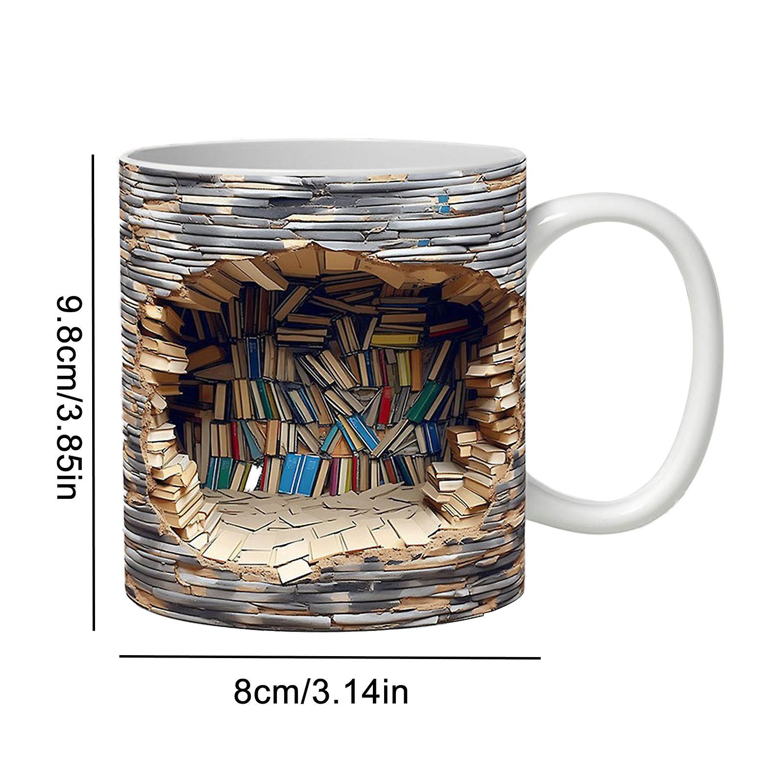 3D Bookshelf MugA Library Shelf Cup | Fruugo UK