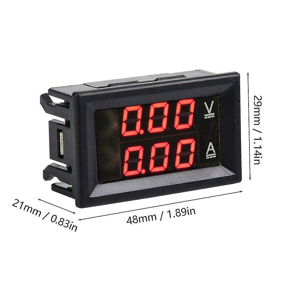 Digital Voltmeter Ammeter Dual Led Display Panel Volt Guage Amp Meter Digital Voltage Current ...