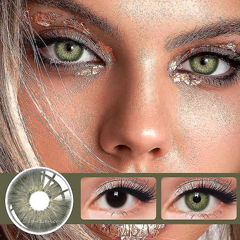 1 Pair Colored Contact Lenses Natural Look Fast Delivery Brown Eye ...