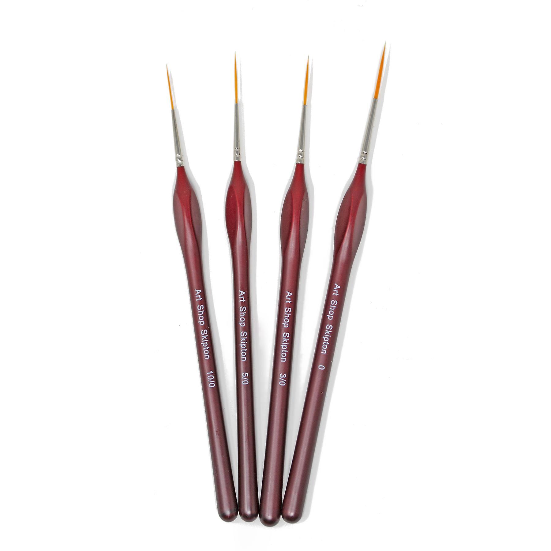 Triangular Handle Synthetic Rigger Paint Brush Set of 4 | Fruugo UK