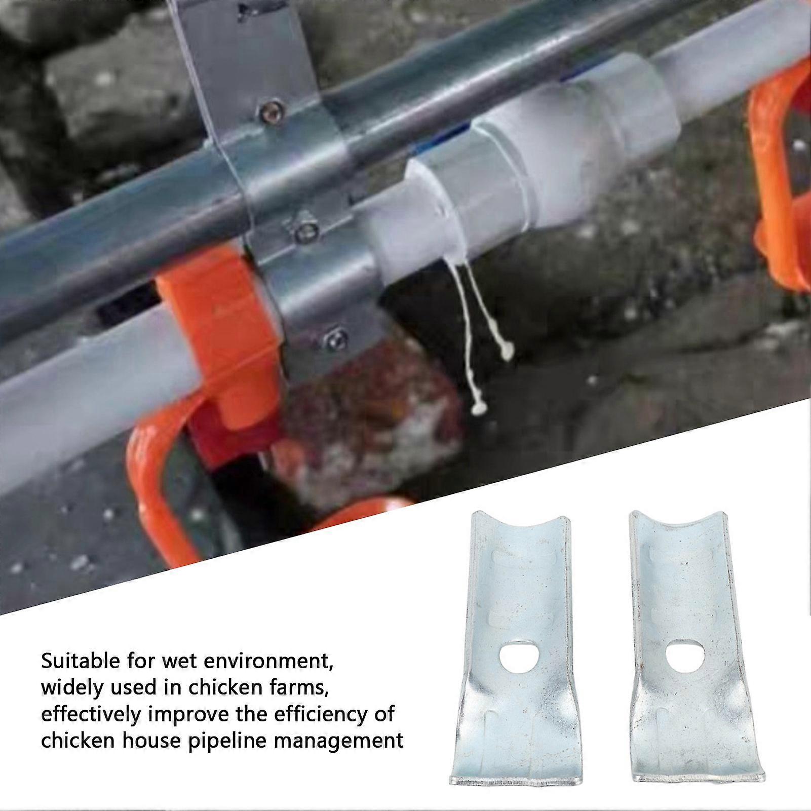 5 Sets Water Pipe Fixing Clamp Aluminum Plated Zinc Poultry Chicken ...