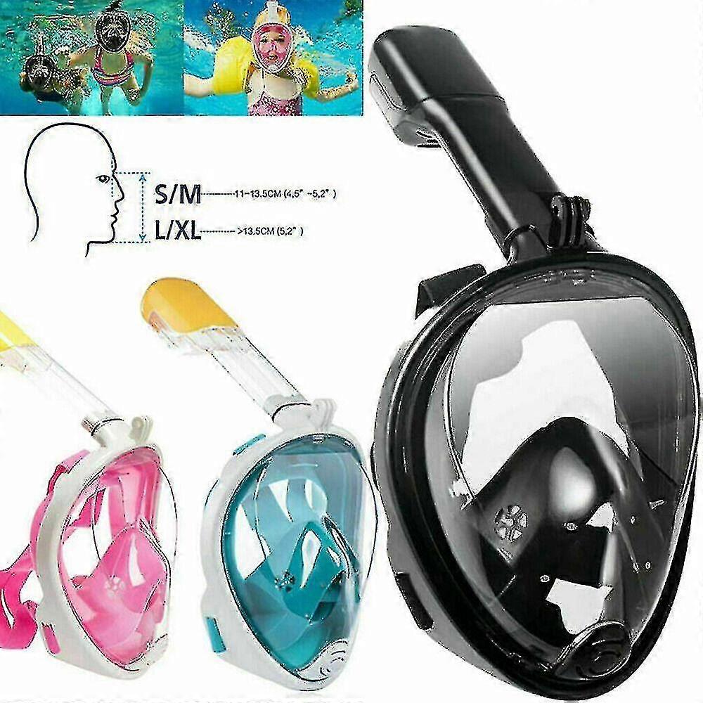 Snorkel Mask Anti Fog Full Face Swimming Diving Scuba Goggle Mask For ...