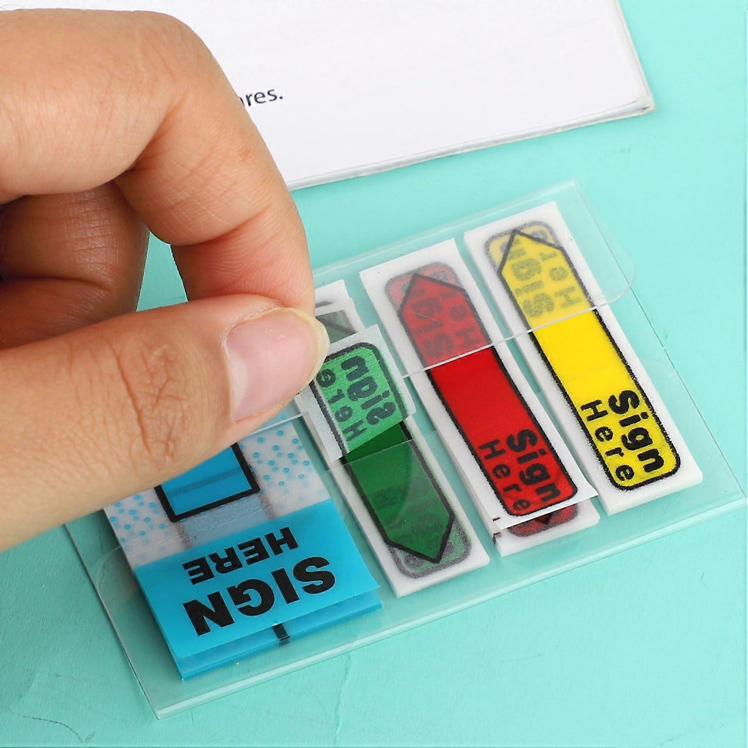 500pcs Sign Here Tabs, Sign Here Flags Adhesive Sign Here Stickers Sign ...