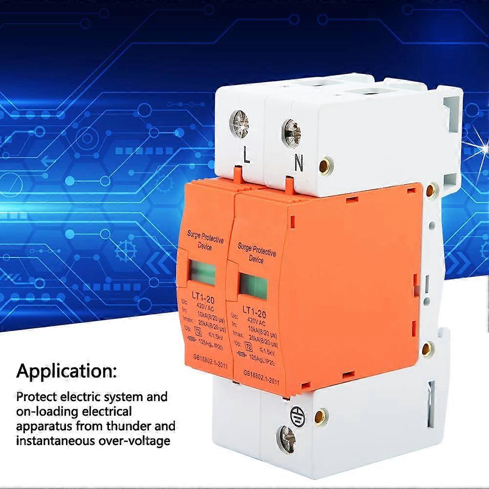 Circuit Breaker, Current Protector 2P 10kA-20kA 420vAC House Surge ...