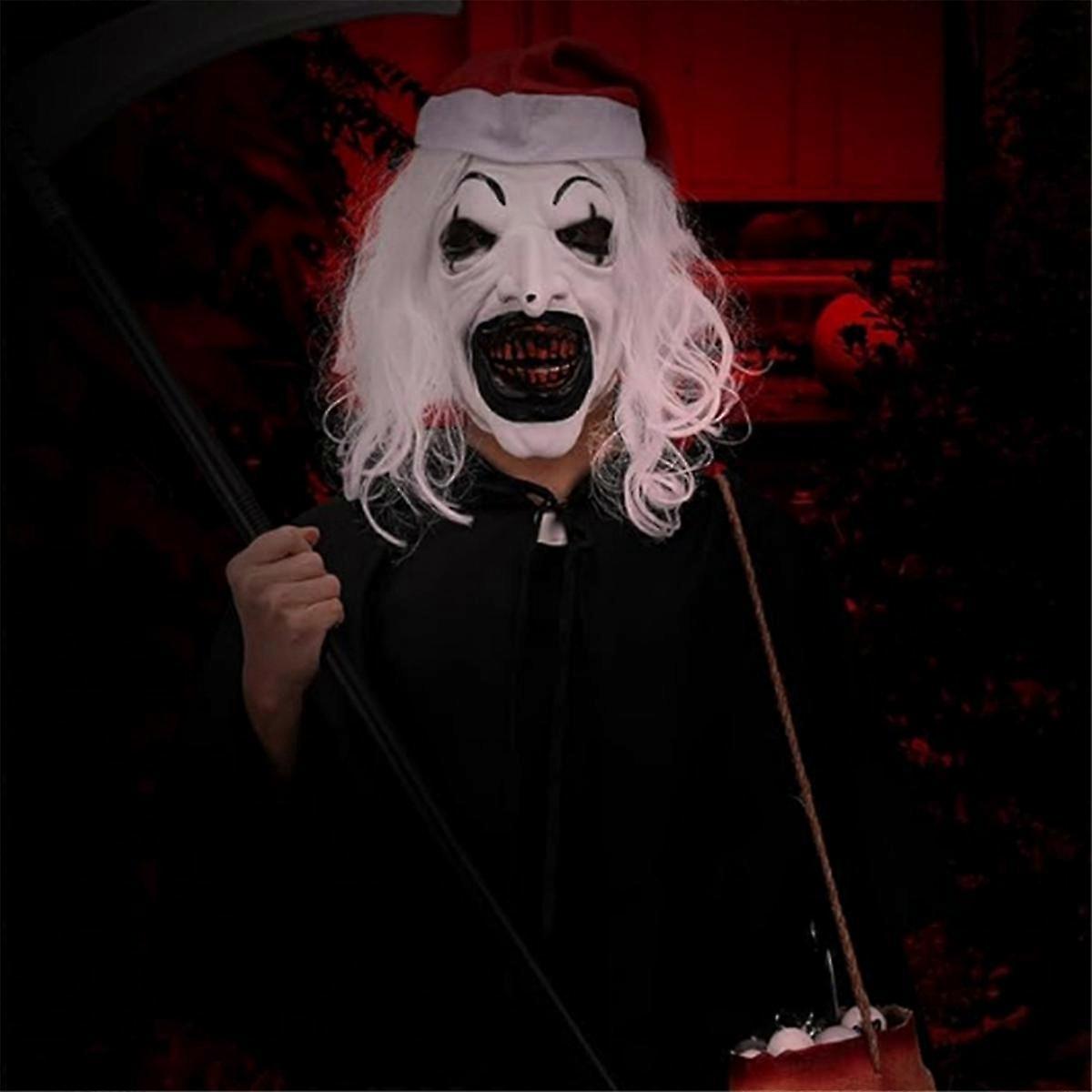 Terrifier Mask Clown Mask Scary Joker Costume Halloween Horror Creepy ...