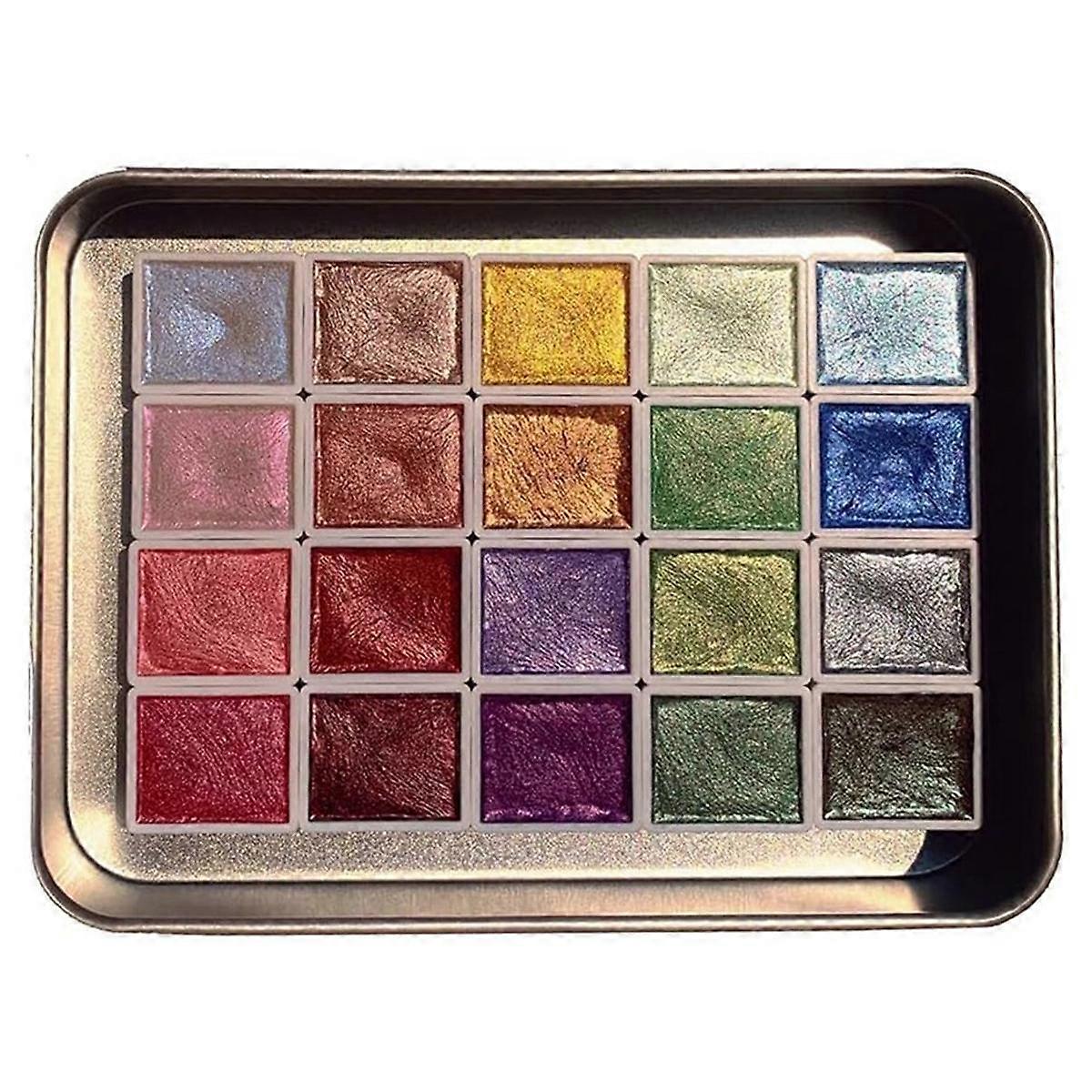 20 Colors Watercolor Painting Set, Metallic Watercolor Paint Set ...