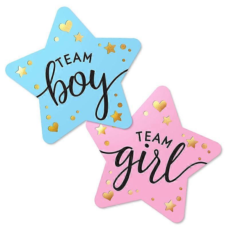 60/120pcs Team Boy Team Girl Stickers Boy or Girl Sticker for Gender ...