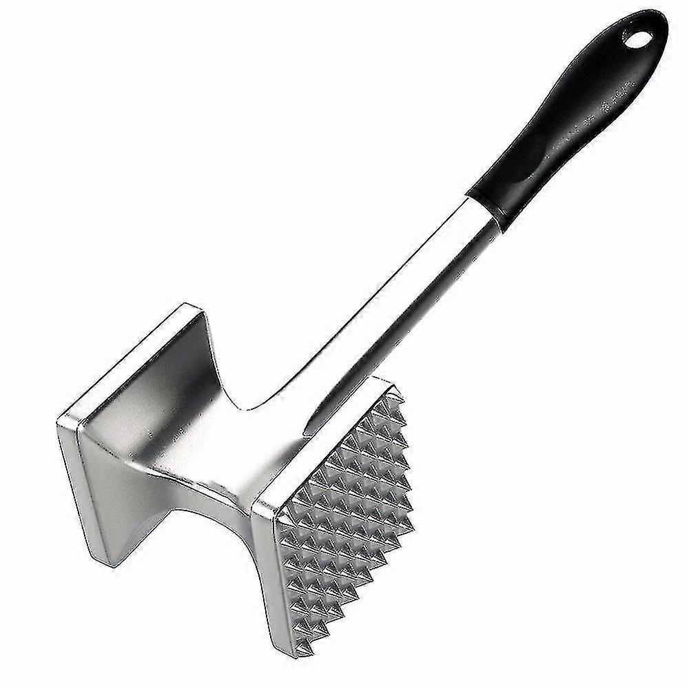 Large Meat Tenderizer Mallet Tool Sturdy Stainless Steel Steak Pounder ...