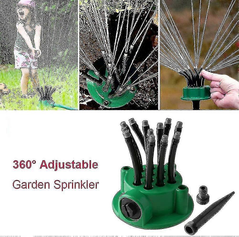 Automatic Garden Sprinkler 360 Degree Automatic Sprinkler Multi-head ...