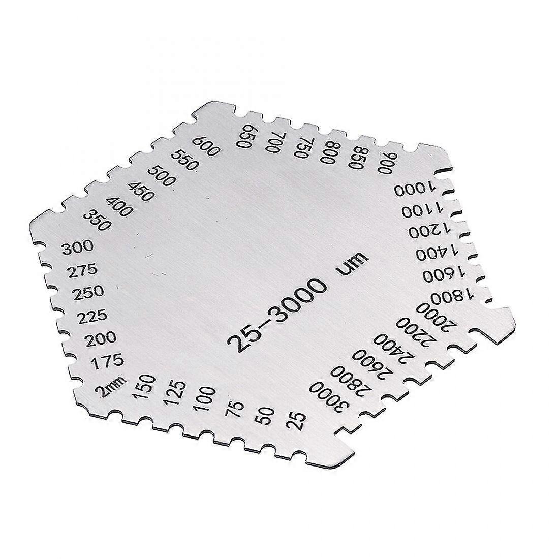 25-3000um High-precision Stainless Steel Gauge Hexagon Wet Film Comb ...