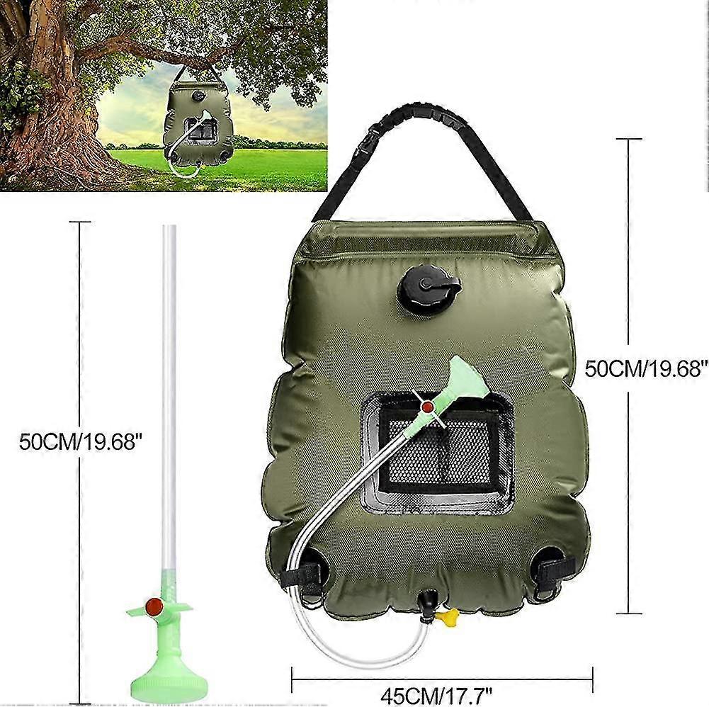 Solar Shower Bag. 20l Portable Solar Heated Hot Water Camping Travel ...