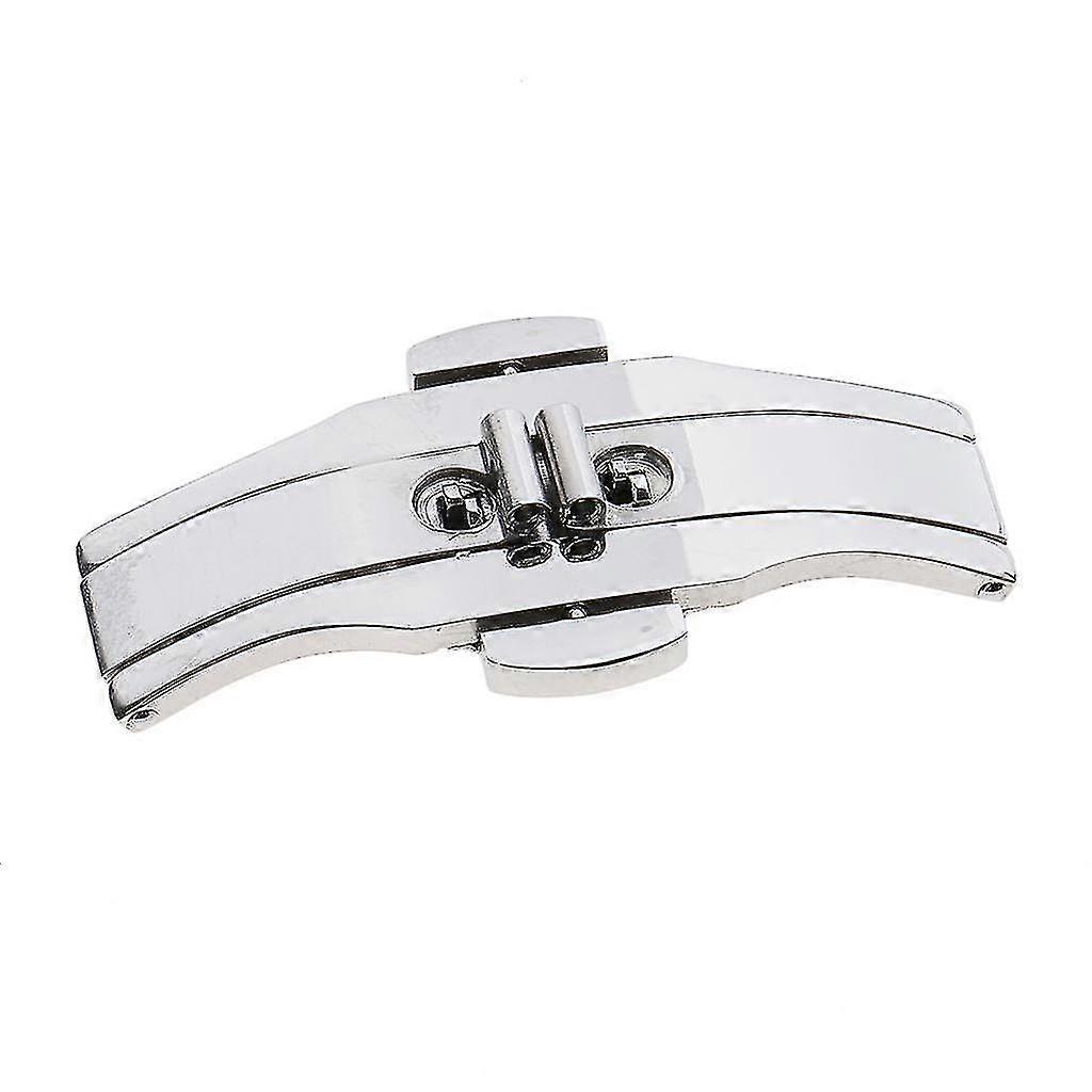 Stainless Steel Double Push Button Butterfly Deployment Watch Buckle ...