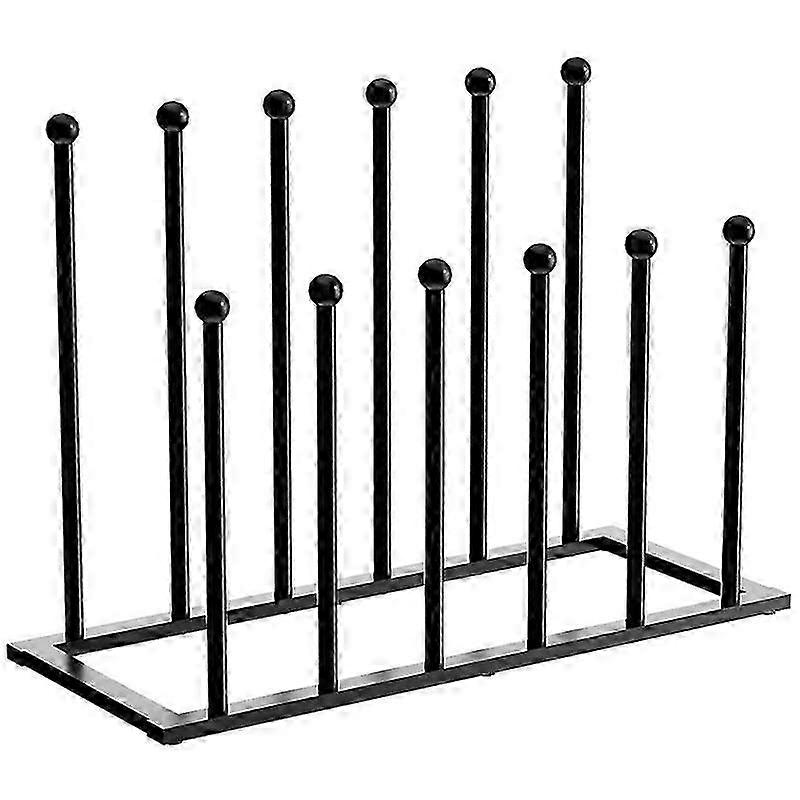 Free Standing Shoe Racks Black Metal Boot Rack, Shoe Organizer for Dorm ...