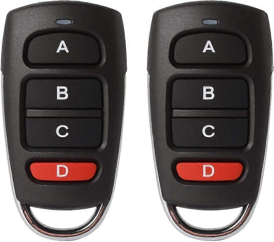 Pack Universal Garage Door Cloning Key Fob Remote Control 433MHz 4 ...