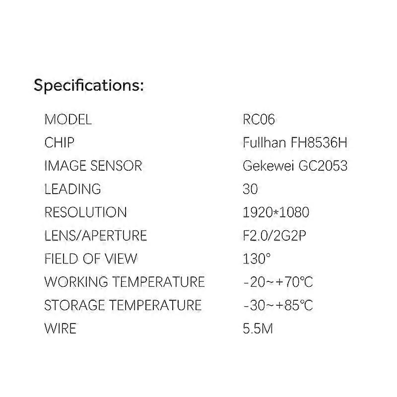 70mai Rear Camera RC06 Full HD 1920x1080 for 70mai A500S,A800, A800S ...