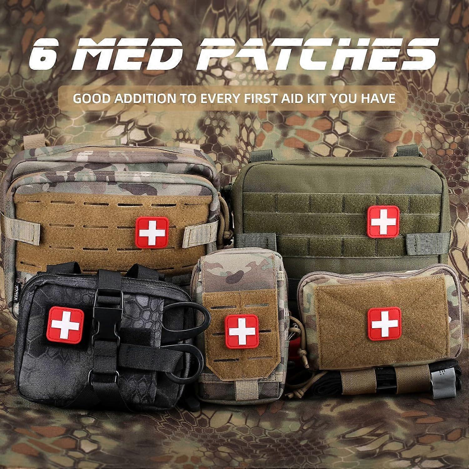 6 Pieces Medic Red Cross Patch, First Aid Morable Patch Perfect for ...