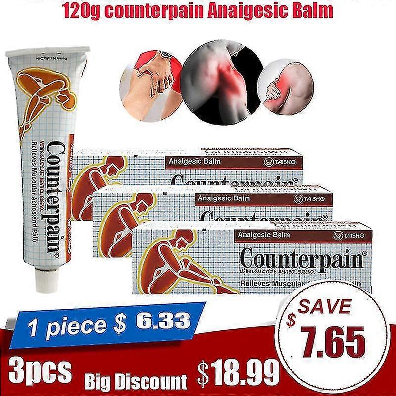 1-3pcs 120g Thailand Counterpain Hot Analgesic Balm Relief Muscle Aches ...
