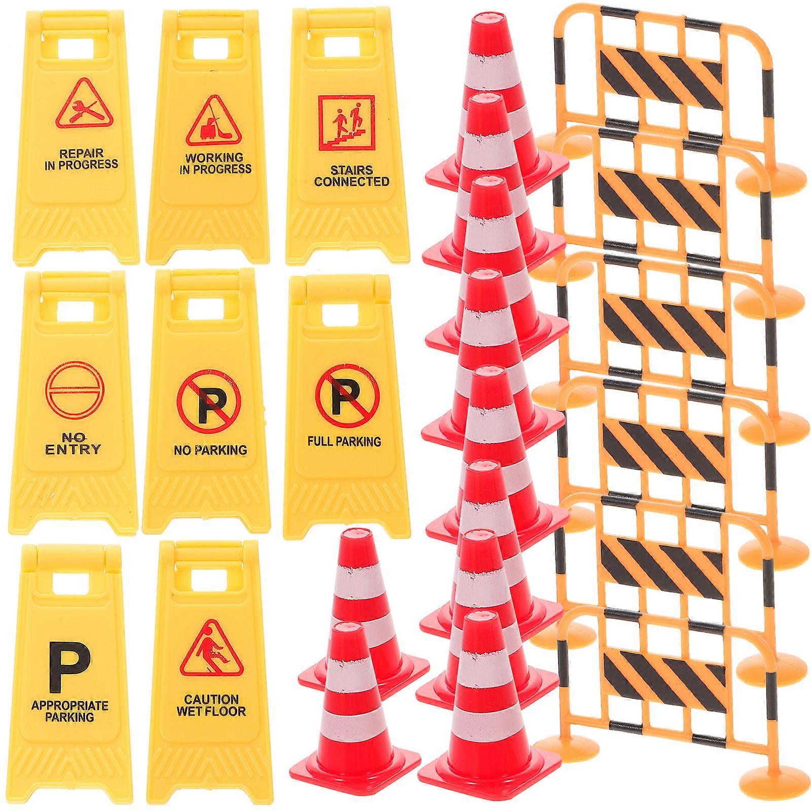 Kids Educational Toys Car Signs Small Traffic Sign Toy Pretend Play Toy ...