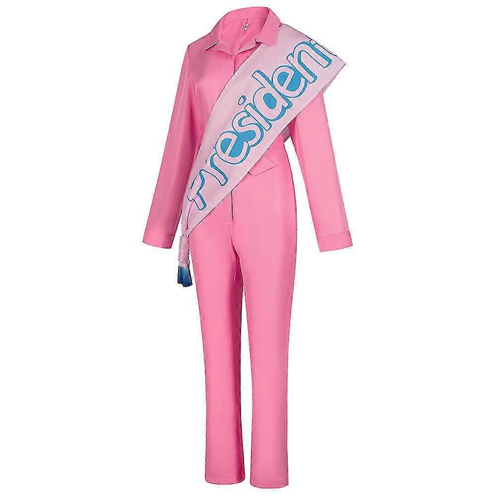Barbie Pink Power V-neck Jumpsuit With Proud To Be Sash 70s 80s Hippie ...