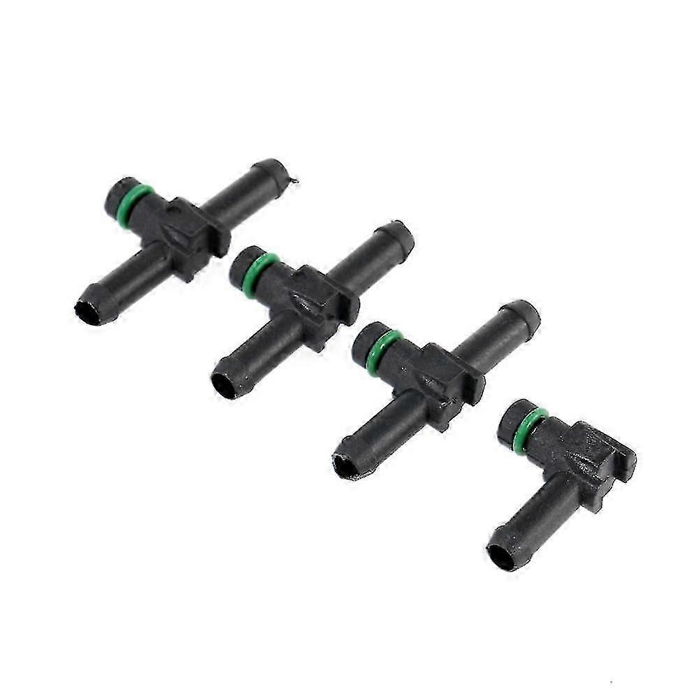 4 Pcs Diesel Injector Return Pipe Connector Leak Off 3x T Pipe 1x L ...