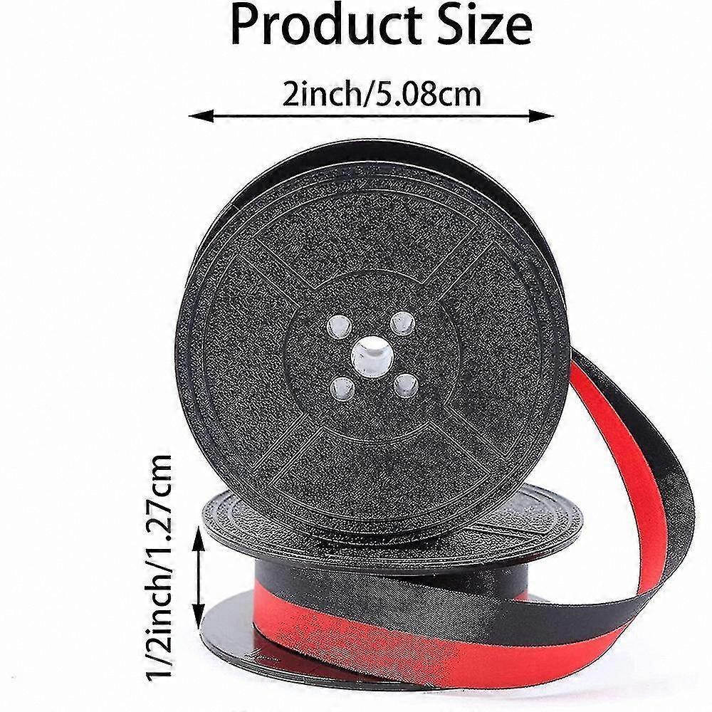 Red and Black Typewriter Ribbon Spools, 6-Pack Replacement for ...