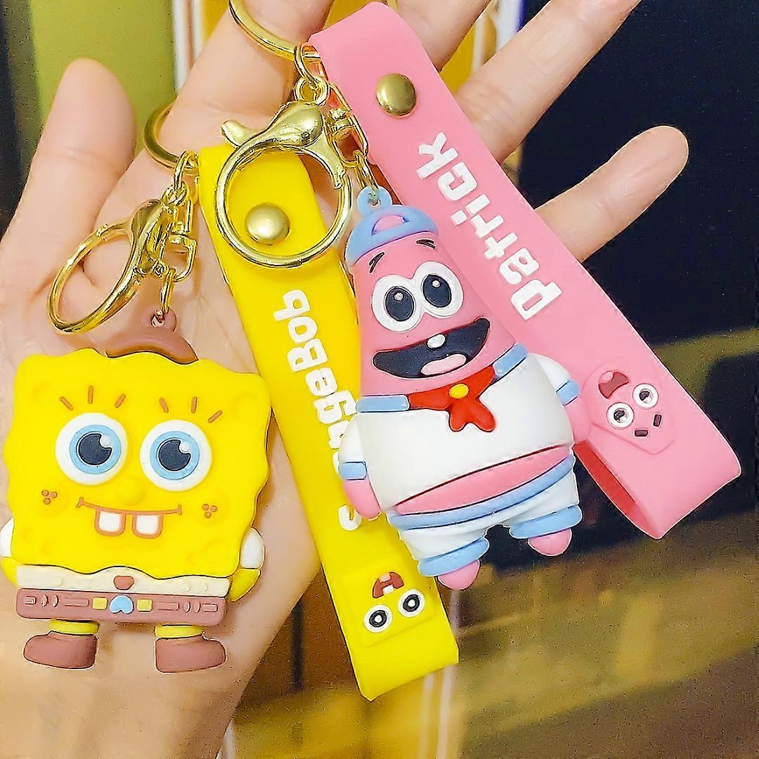 SpongeBob SquarePants and Patrick Star cartoon figurine keychains ...