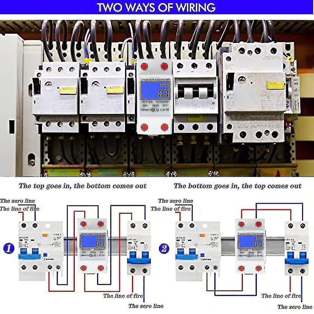 Digital Electricity Meter Lcd Three-phase Meter 3-phase 4-wire Three ...