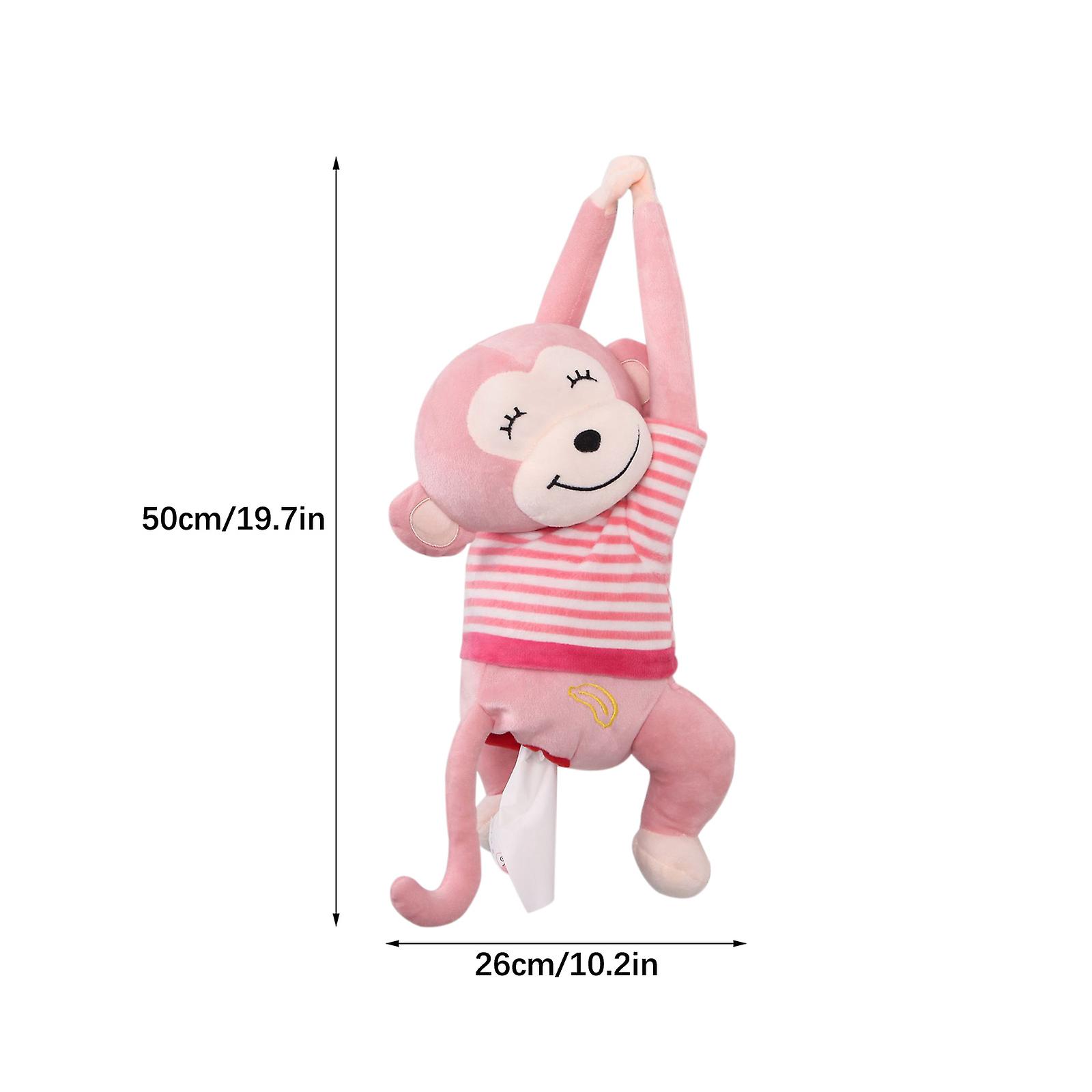 Monkey Tissue Holder For Car - Cute Cartoon Plush Napkin Box ...